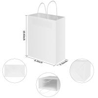 China Custom Color Accepted Luxury White Gift Shopping Jewelry Package Kraft Paper Bag for sale