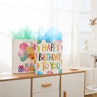 China Low MOQ Kraft Paper Bag For Kids Birthday Gift With Customized Logo And Custom Color for sale