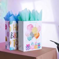 China Low MOQ Kraft Paper Bag For Kids Birthday Gift With Customized Logo And Custom Color for sale
