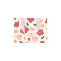 China High End Oli Printing Flowers Style Cosmetic Clothing Shopping Paper Gift Packaging Bag with Logos for sale