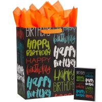 China Custom Color Accepted Thick Paper Square Gift Paper Bag With Logo For Birthday Gift for sale