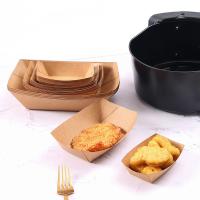 China Eco-friendly Square Food Tray for Biodegradable Takeaway Sushi Sandwich Kraft Paper Box for sale