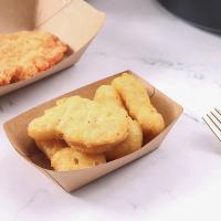 China Eco-friendly Square Food Tray for Biodegradable Takeaway Sushi Sandwich Kraft Paper Box for sale