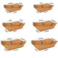 China Eco-friendly Square Food Tray for Biodegradable Takeaway Sushi Sandwich Kraft Paper Box for sale