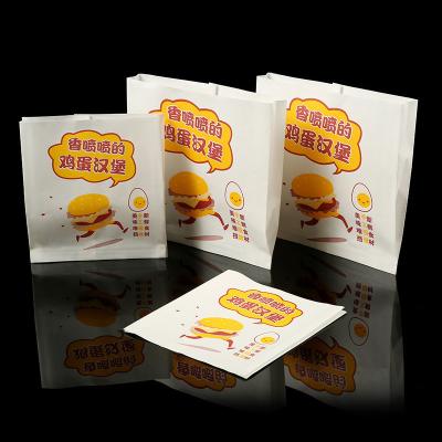China Custom Order Accepted Take Away Food Packaging Bag with Greaseproof White Kraft Paper for sale