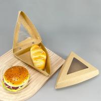 China Square Brown Kraft Paper Box With Window for Custom Food Packaging Printing Handling for sale