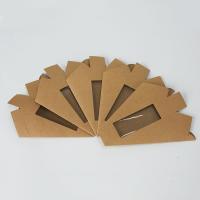 China Square Brown Kraft Paper Box With Window for Custom Food Packaging Printing Handling for sale