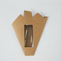China Square Brown Kraft Paper Box With Window for Custom Food Packaging Printing Handling for sale