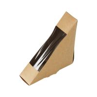 China Square Brown Kraft Paper Box With Window for Custom Food Packaging Printing Handling for sale
