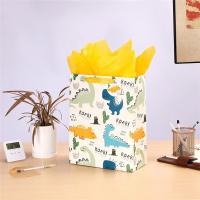 China Supply Kids Baby Cartoon Printed Gift Packaging Paper Shopping Bag with Folding Style for sale