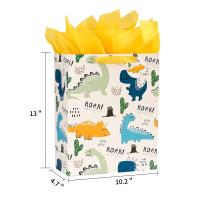 China Supply Kids Baby Cartoon Printed Gift Packaging Paper Shopping Bag with Folding Style for sale