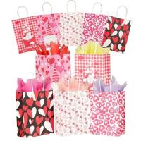 China Industry Custom Good Tote Valentine's Day Gift Kraft Paper Bag with Hand Length Handle for sale
