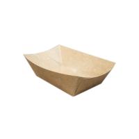 China Grade Oil-Proof Food Paper Tray Boat Kraft Paper Boxes for Fast Foods and Takeaway for sale