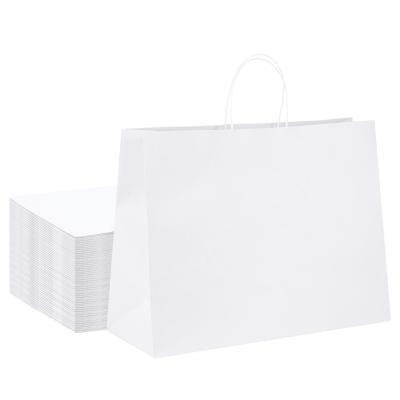 China Supply Thick White Brown Craft Clothes And Shoe Kraft Paper Bags With Logo For Packaging for sale