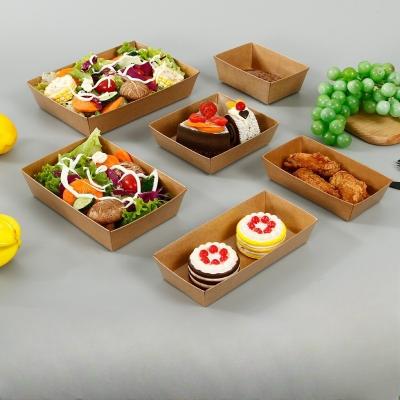 China Customized Printing Biodegradable Matt Lamination Paper Salad Bowl Box With Lid for sale