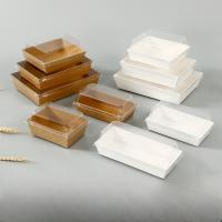 China Customized Printing Biodegradable Matt Lamination Paper Salad Bowl Box With Lid for sale