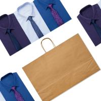 China Supply Thick White Brown Craft Clothes And Shoe Kraft Paper Bags With Logo For Packaging for sale