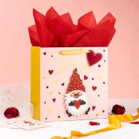 China Custom Gold Foil Logo Valentine's Day De Papel Paper Gift Craft Shopping Bags With Handle for sale