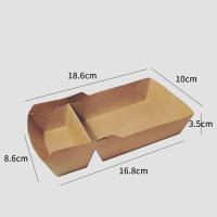 China Square Custom Double Compartment Kraft Paper Box for Food Oil Proof and Eco-Friendly for sale