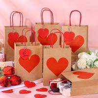 China Gravure Printing Personalized Kraft Paper Bag for Valentine's Day Retail Gift Shopping for sale