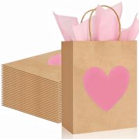China Gravure Printing Personalized Kraft Paper Bag for Valentine's Day Retail Gift Shopping for sale