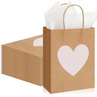 China Gravure Printing Personalized Kraft Paper Bag for Valentine's Day Retail Gift Shopping for sale