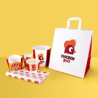 China Fast Food Packaging Container Set Fried Chicken Paper Box for Takeout and Restaurants for sale
