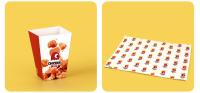 China Fast Food Packaging Container Set Fried Chicken Paper Box for Takeout and Restaurants for sale