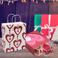 China Custom Logo Decorative Handmade Small Kraft Paper Gift Shopping Bags For Grocery for sale