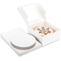 China Custom Order Foldable Paper Box With Clear Display Window For Dessert Treat Packaging for sale