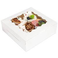 China Custom Order Foldable Paper Box With Clear Display Window For Dessert Treat Packaging for sale