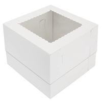China Custom Order Foldable Paper Box With Clear Display Window For Dessert Treat Packaging for sale