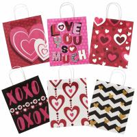 China Gravure Printing Valentine's Day Festive Hand Gift Shopping Paper Bags Manufactured for sale