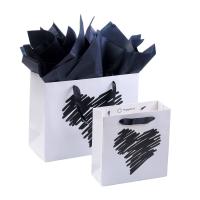 China Specialty Paper Fashion Industry Valentine's Day Gift Shopping Hand Length Handle Bags for sale