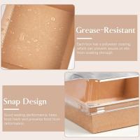 China Convenient Takeaway Bento Box for Fast Food Restaurants Made of Food Grade Kraft Paper for sale