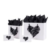 China Specialty Paper Fashion Industry Valentine's Day Gift Shopping Hand Length Handle Bags for sale