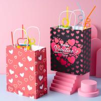 China Gravure Printing Valentine's Day Festive Hand Gift Shopping Paper Bags Manufactured for sale