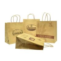 China Custom Size Large Baking Bread Shopping Kraft Paper Bag with Customized Logo and Paper for sale
