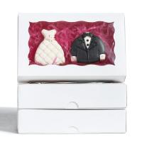 China Foldable Kraft Paper Packaging Box With Window For Cake Dessert and Glossy Lamination for sale