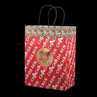China Custom CMYK 4 Color Offset Printing Luxury Kraft Paper Shopping Bag for Coffee Juice Drink for sale