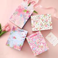 China Custom Color Accepted Fashion Flower Printing Fancy Shopping Paper Bags For Presents for sale