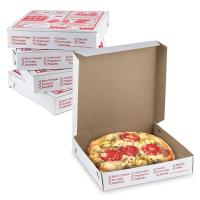 China Custom Size Corrugated Disposable Pizza Food Packaging Paper Box With Logo For Fast Foods for sale