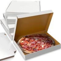 China Custom Size Corrugated Disposable Pizza Food Packaging Paper Box With Logo For Fast Foods for sale