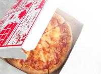 China Custom Size Corrugated Disposable Pizza Food Packaging Paper Box With Logo For Fast Foods for sale