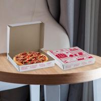 China Custom Size Corrugated Disposable Pizza Food Packaging Paper Box With Logo For Fast Foods for sale