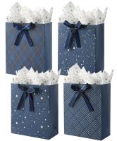 China Custom Beautiful Boutique Jewelry Gift Packaging Shopping Tote Paper Bags With Bowknot for sale