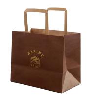 China Brown Kraft Paper Custom Sustainable Takeaway Packaging for Takeaway Baked Goods for sale