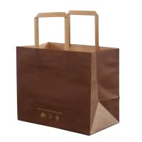 China Brown Kraft Paper Custom Sustainable Takeaway Packaging for Takeaway Baked Goods for sale
