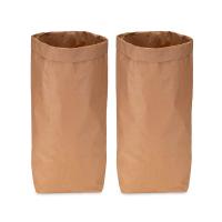 China Waterproof Biodegradable Brown Kraft Paper Lawn Leaf Trash Yard Waste Rubbish Paper Garbage Bag For Home And Garden for sale