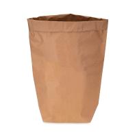 China Waterproof Biodegradable Brown Kraft Paper Lawn Leaf Trash Yard Waste Rubbish Paper Garbage Bag For Home And Garden for sale